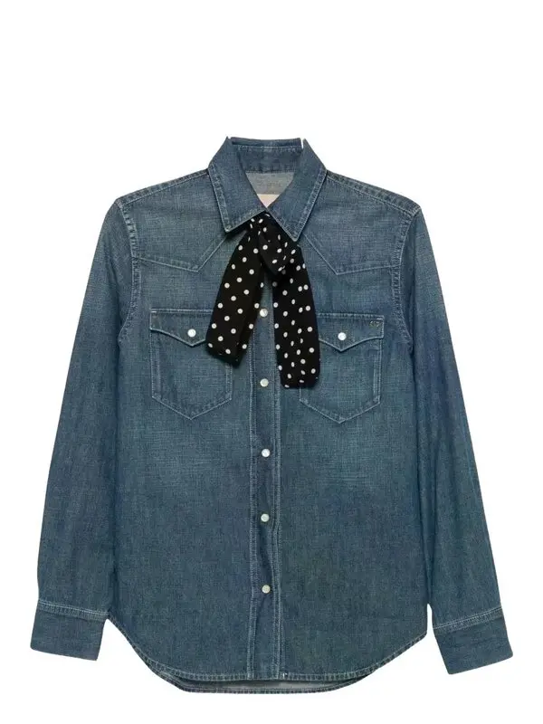 Valentino Garavani Pussy-bow Shirt - Blue