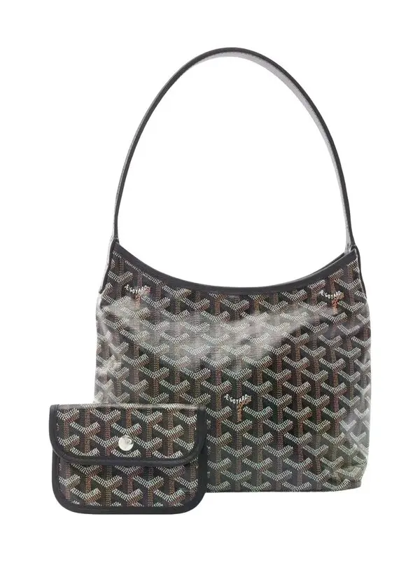 Goyard 2000-2026 Mini Goyardine Boheme Hobo Shoulder Bag - Black