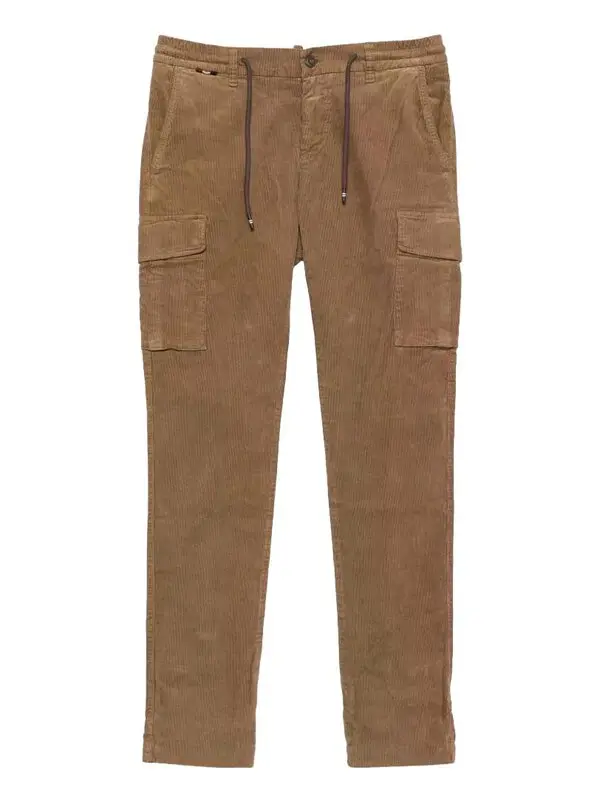 MASON'S Corduroy Drawstring Cargo Trousers - Neutrals