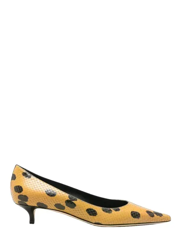 JIMMY CHOO Polka-dot Snakeskin-effect Pumps - Yellow
