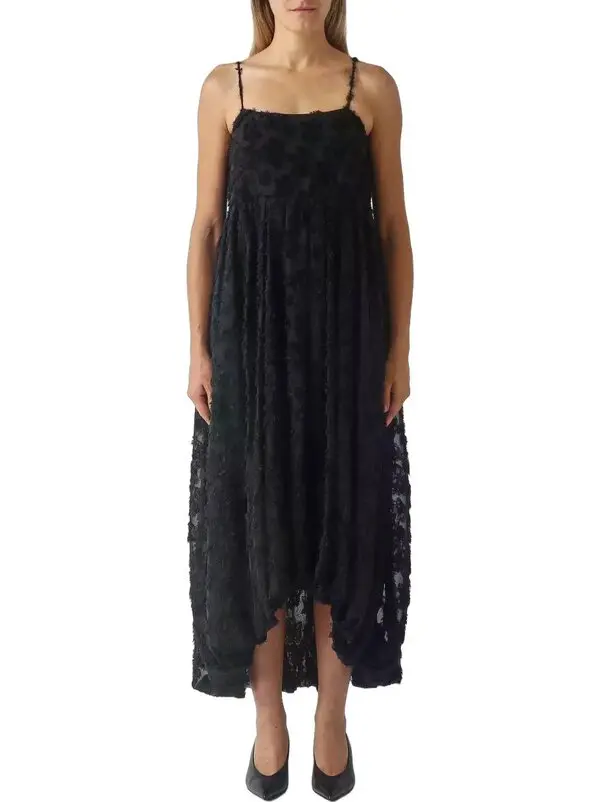 MEIMEIJ Floral-fil-coupé Dress - Black