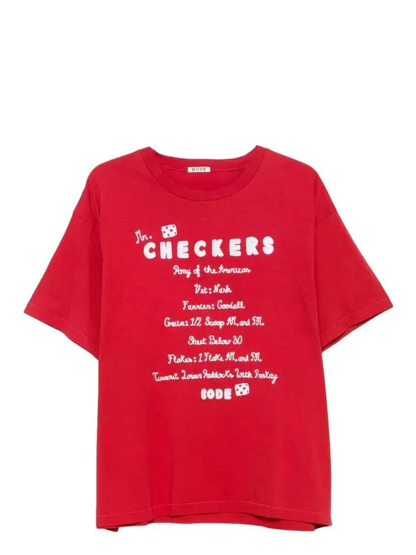 BODE Feed Graphic-print T-shirt - Red