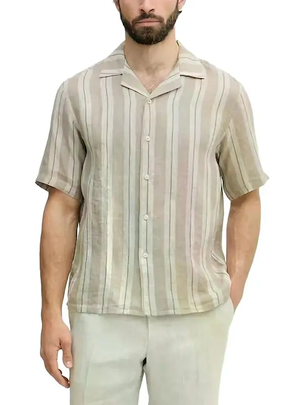 BENETTON Striped Short-sleeve Shirt - Neutrals