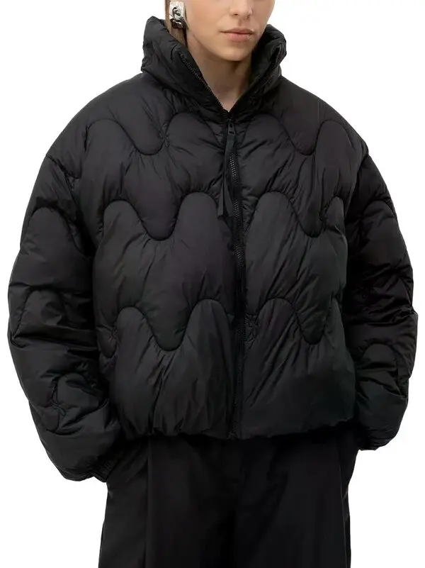 Hugo Relaxed-fit Padded Jacket In Water-repellent Fabric - Black
