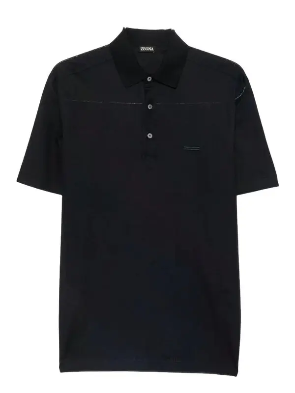 Zegna Short-sleeve Polo Shirt - Blue