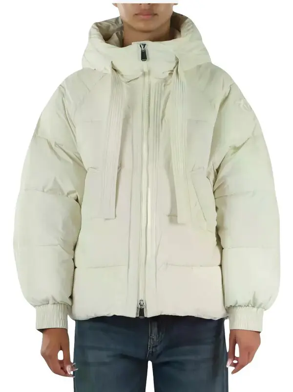 Pinko Hooded Quilted Jacket - Neutrals