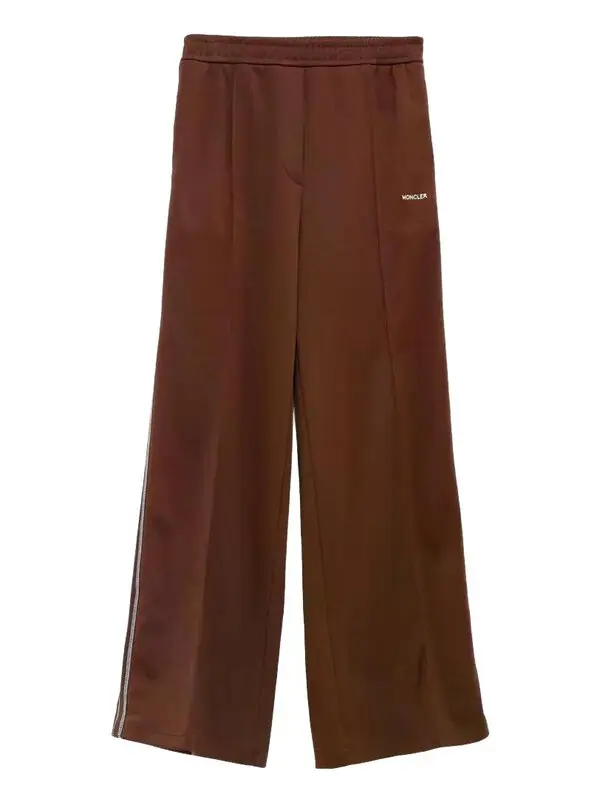 Moncler Logo-embroidered Side-stripe Track Pants - Brown