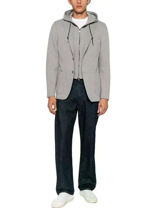 BOSS C-hanry Hooded Single-breasted Jacket - Grey