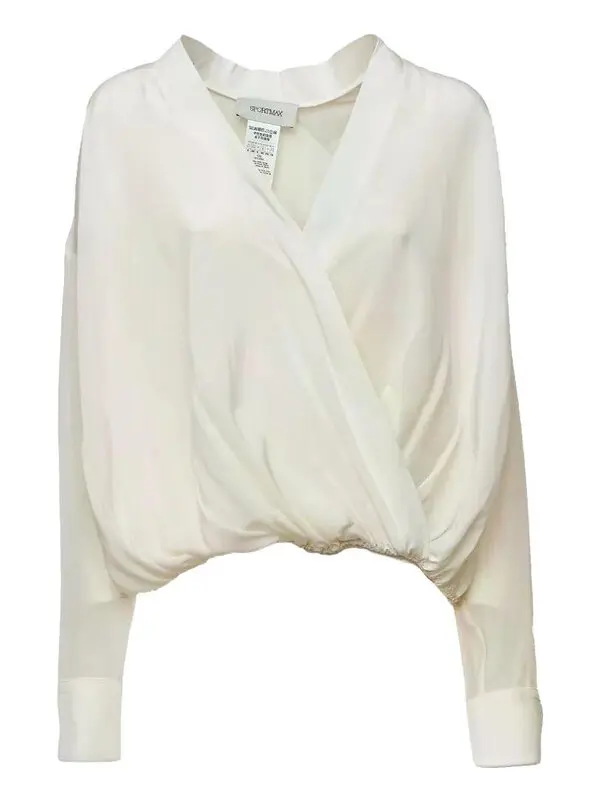 Sportmax Venere Crepe De Chine Silk Blouse - White