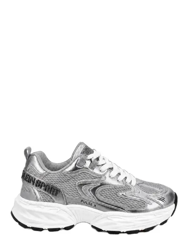PLEIN SPORT Pulse X Metallic Sneakers - Grey