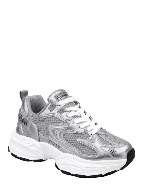 PLEIN SPORT Pulse X Metallic Sneakers - Grey