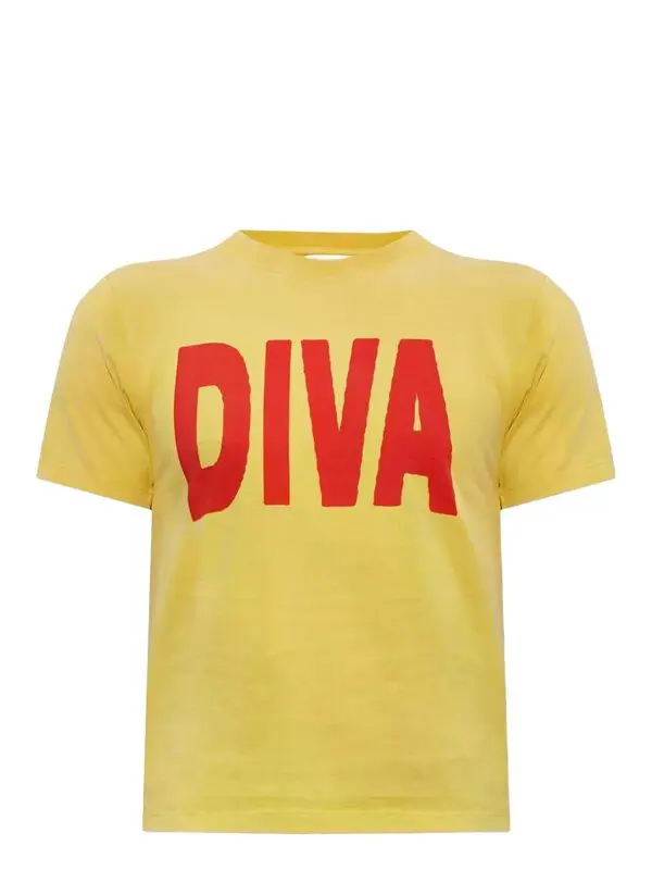 CARNE BOLLENTE Slogan-print T-shirt - Yellow