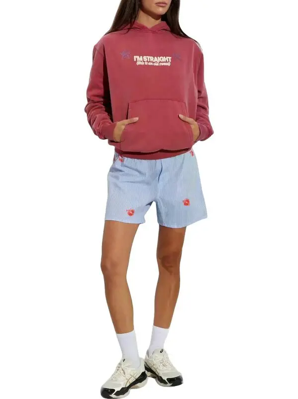 CARNE BOLLENTE Crystal-embellished Graphic Hoodie - Red