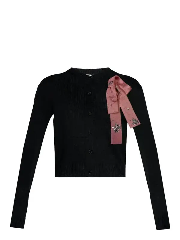 Erdem Bow-embellishment Cardigan - Black