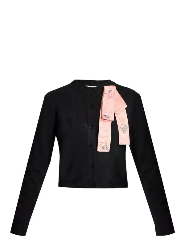 Erdem Bow-embellishment Cardigan - Black