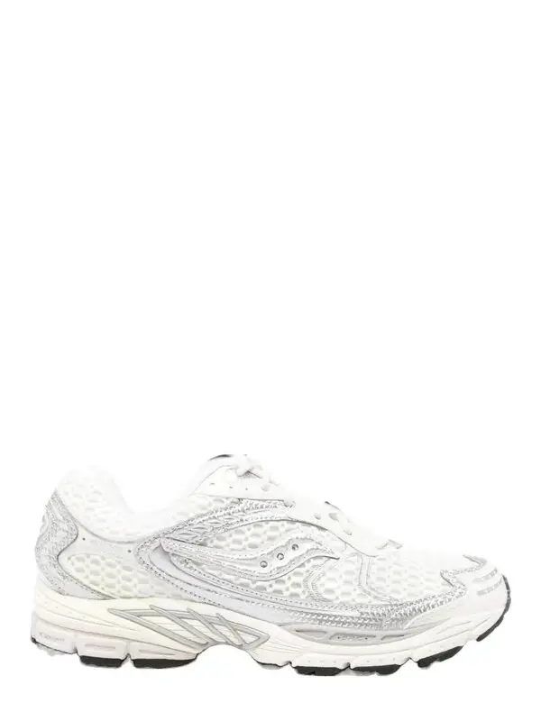 Saucony Mesh-panelled Metallic Sneakers - White
