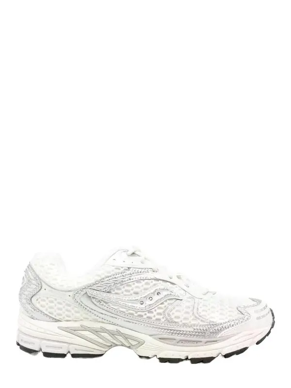 Saucony Mesh-panelled Metallic Sneakers - White