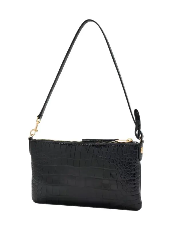 Tory Burch Croc-embossed Pochette - Black