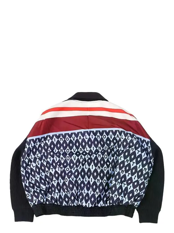 Valentino Garavani Logo-print Panelled Jacket - Blue