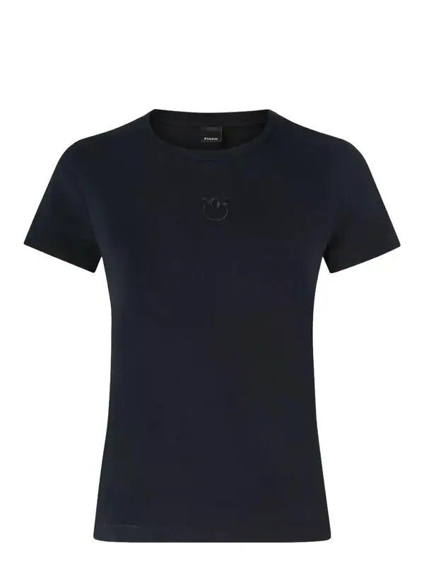 Pinko T-shirt With Love Birds Logo - Black