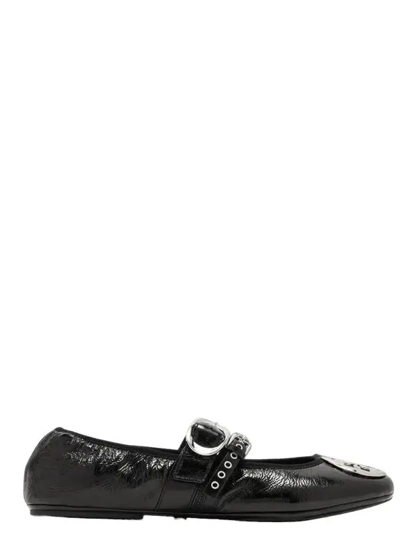 Tory Burch Reva Punk Travel Ballet Flats - Black