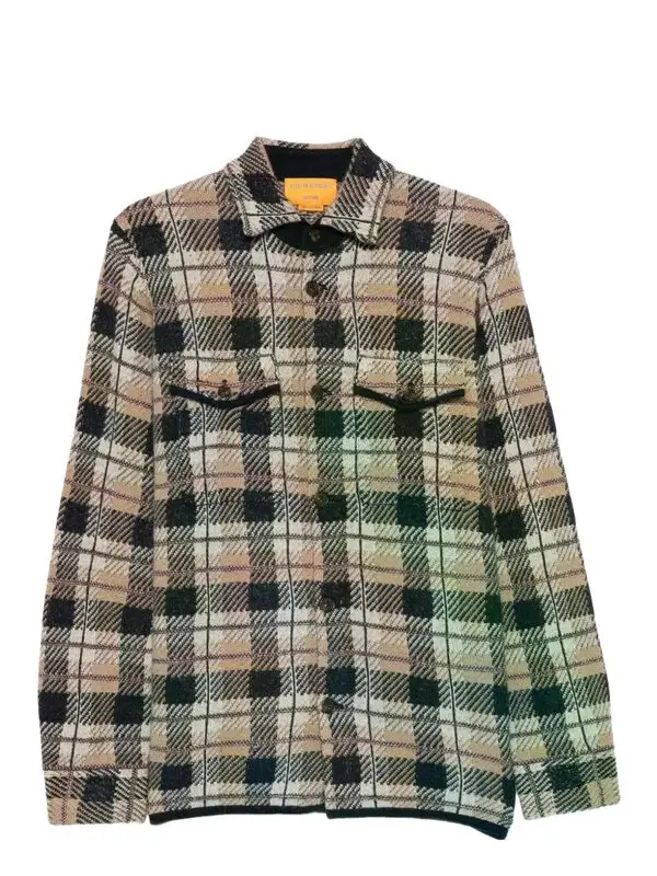 Guest In Residence Check-pattern Overshirt - Neutrals
