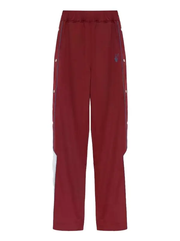 Off-White Logo-embroidered Press-stud Track Pants - Red