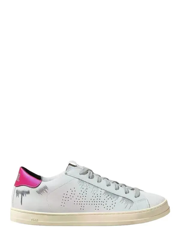 P448 John Embroidered Sneakers - White