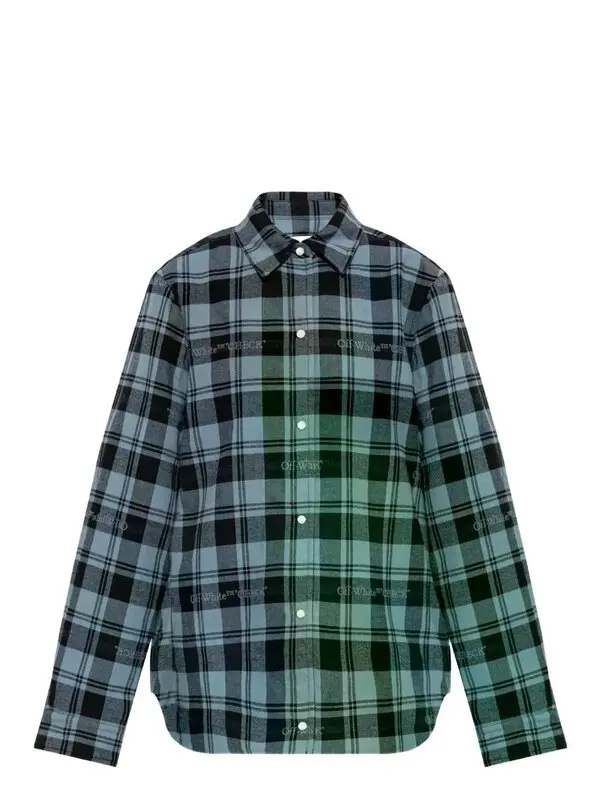 Off-White Checked Shirt - Blue
