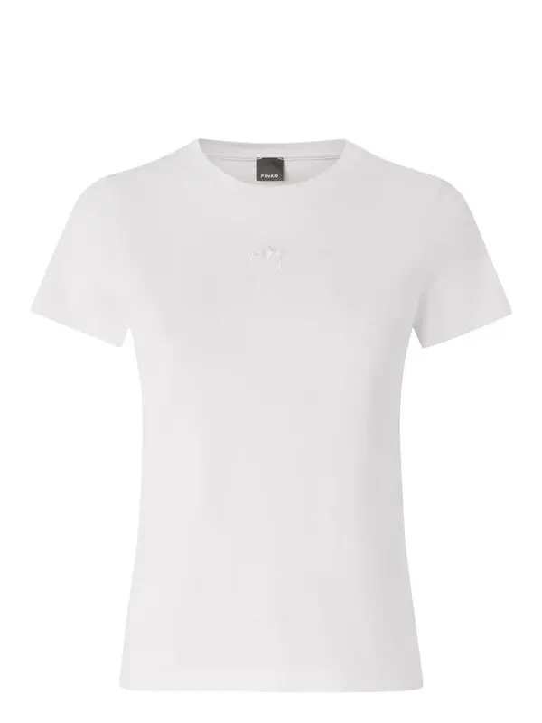 Pinko T-shirt With Love Birds Logo - White