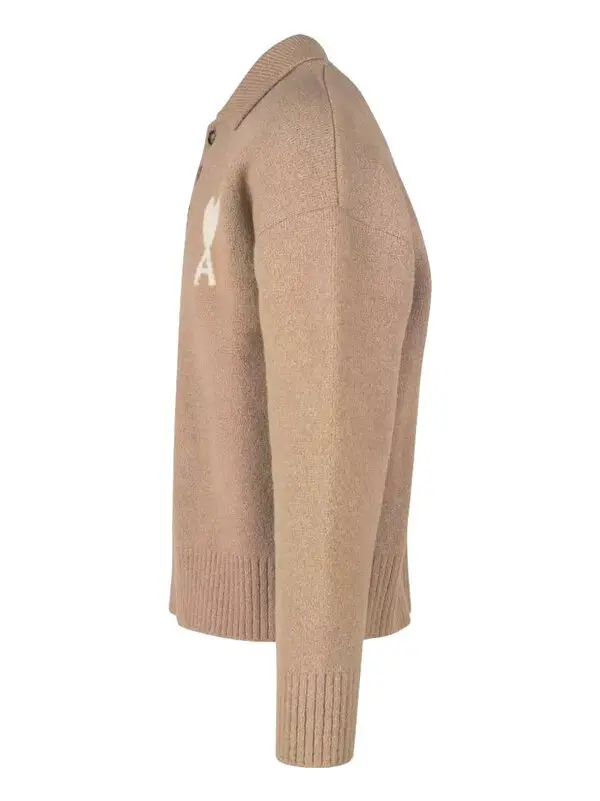 AMI Paris De Coeur Polo Shirt - Neutrals