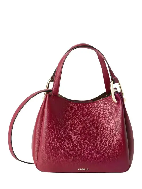 Furla Grained Leather Tote Bag - Red