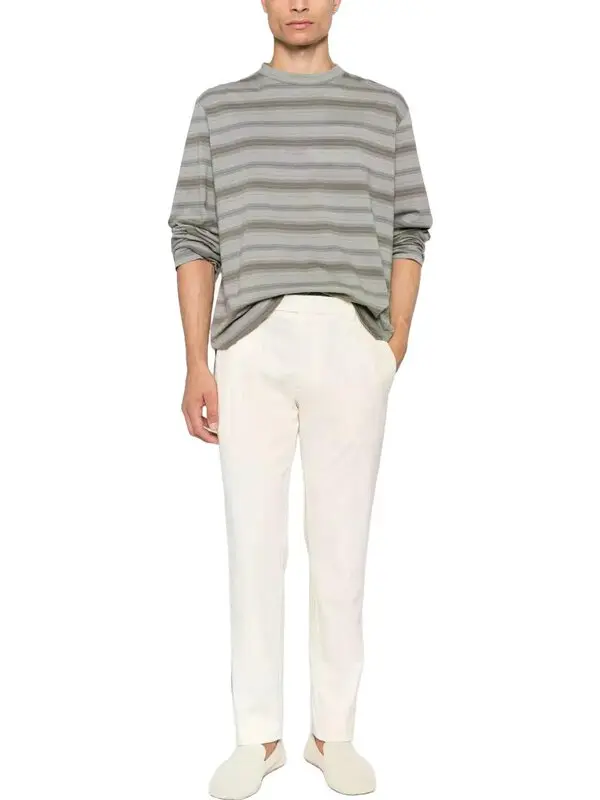BERWICH Retro Long Pleated Trousers - Neutrals