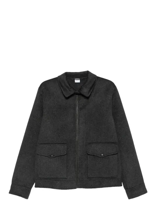 Aspesi Funnel-neck Flap-pocket Jacket - Grey
