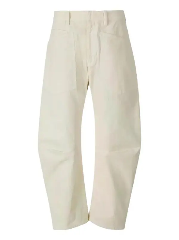 NILI LOTAN Corduroy Panelled Trousers - Neutrals