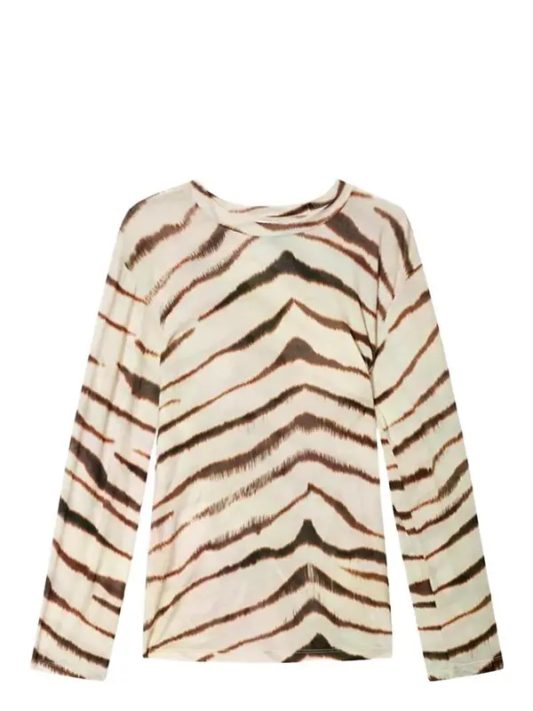 Isabel Marant Étoile Zakane Zebra-print Jersey T-shirt - Neutrals