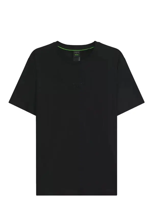 BOSS X Porsche Mercerized-cotton T-shirt With Glossy Logo - Black