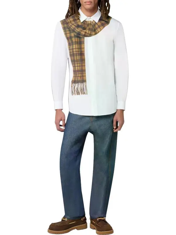 Moschino Printed Cotton-poplin Shirt - White
