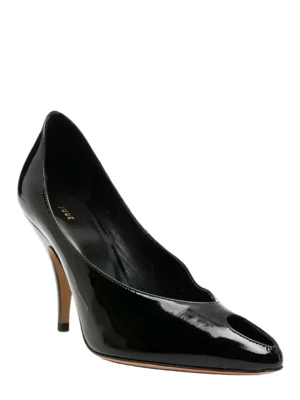 JUDE Icon Patent-finish Cut-out Pumps - Black