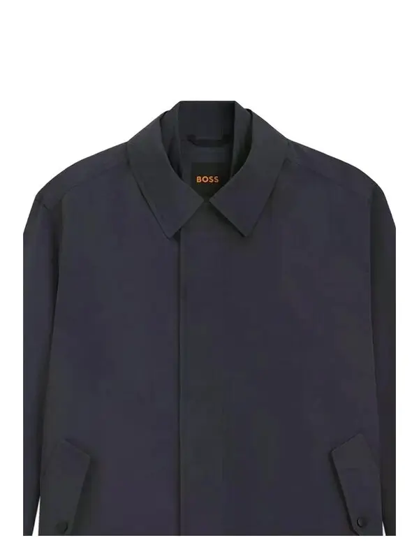 BOSS Single-breasted Raincoat - Blue