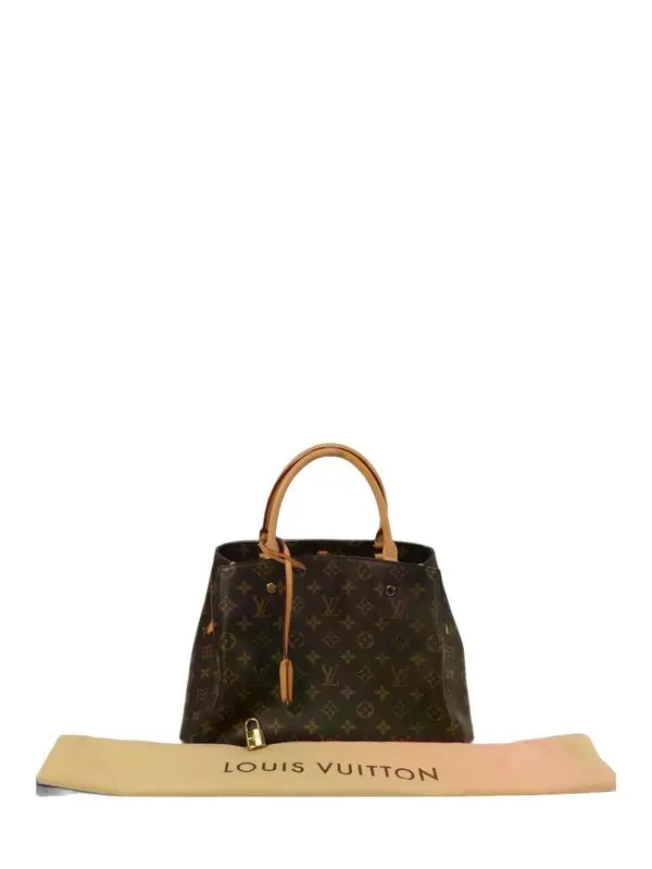 LOUIS VUITTON Monogram Montaigne Mm Handbag - Brown