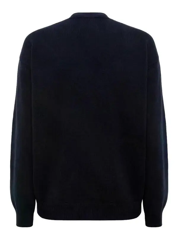 LANEUS Button-fastening Knitted Cardigan - Blue