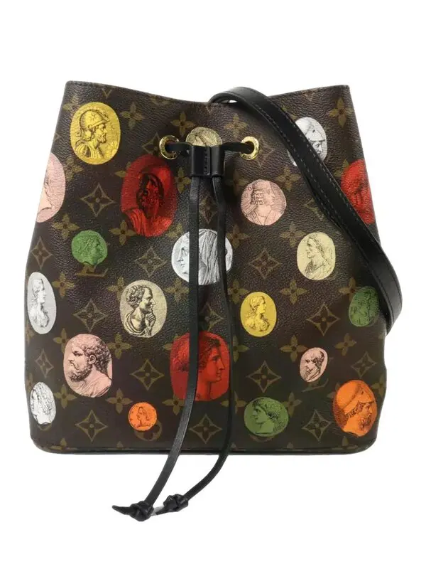 LOUIS VUITTON X Fornasetti Mm Neo Noe Monogram Canvas Shoulder Bag - Brown