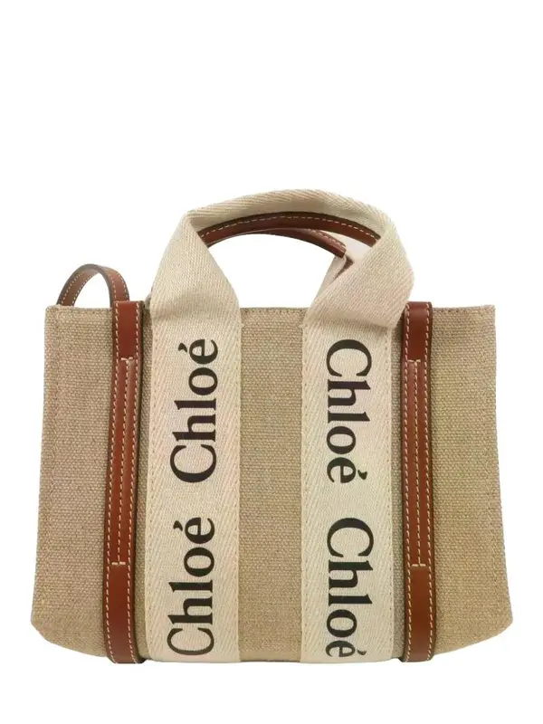 Chloé Mini Woody Canvas Tote Bag - Brown