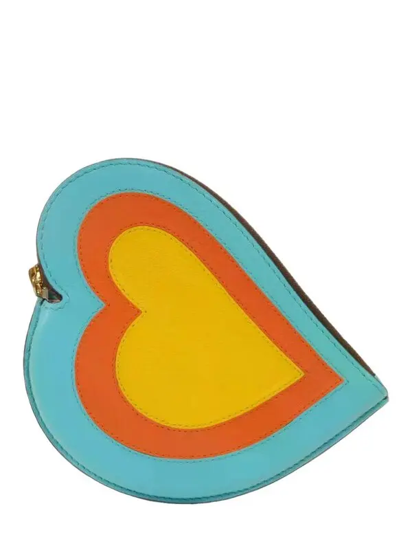 Delvaux Heart Charm Pouch - Blue