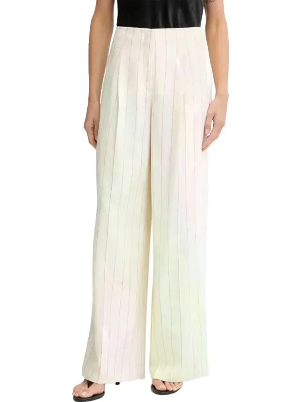 MARC AUREL Pinstripe-print Tailored Trousers - Neutrals