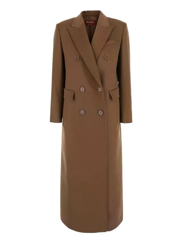Max Mara Double-breasted Peak-lapels Coat - Brown
