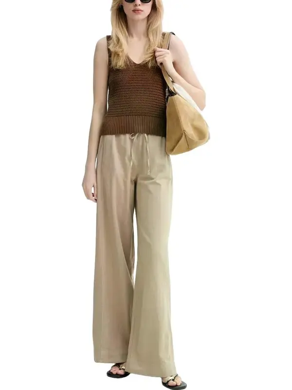 Marc O'polo Drawstring Wide-leg Trousers - Neutrals