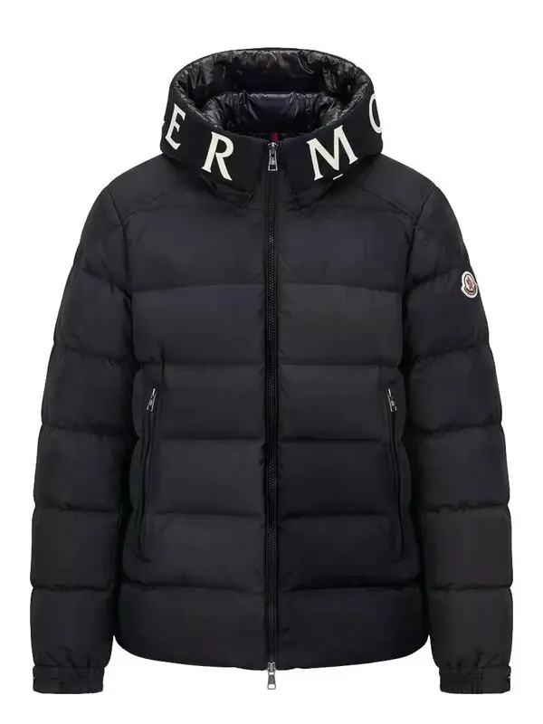 Moncler Logo-print Hooded Puffer Jacket - Black