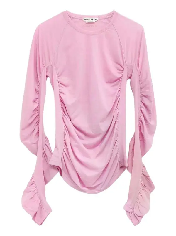 JW Anderson Ruched Long-sleeve Top - Pink